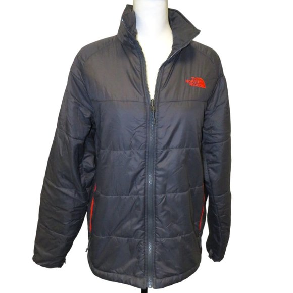The North Face | Jackets & Coats | The North Face Gray W Neon Trim ...